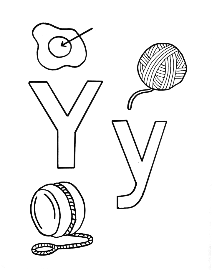 Alphabet Coloring Pages - Letter V through Z