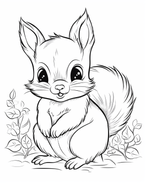 Chipmunk Coloring Page