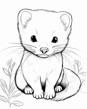 Mink Colouring Pages Sketch Coloring Page