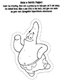 SpongeBob SquarePants coloring page puppets