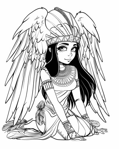Egyptian Mythology - Mut, mother goddess, Coloring Pages Egyptian Mythology - Mut, mother goddess, Coloring Pages
