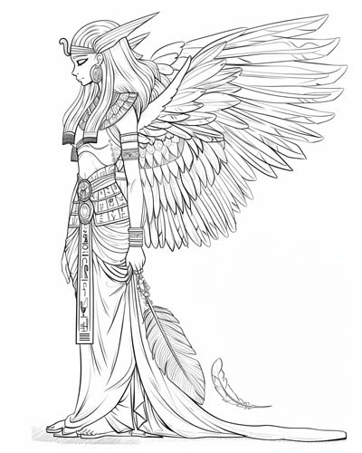 Egyptian Mythology - Mut, mother goddess, Coloring Pages Egyptian Mythology - Mut, mother goddess, Coloring Pages