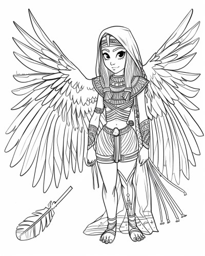 Egyptian Mythology - Mut, mother goddess, Coloring Pages Egyptian Mythology - Mut, mother goddess, Coloring Pages