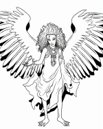 Harpy Coloring Pages - Free Printable Pages of Mythical Half-Bird Creatures