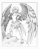 Harpy Coloring Pages - Free Printable Pages of Mythical Half-Bird Creatures