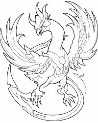 Fantasy Creature Coloring Pages - Phoenix