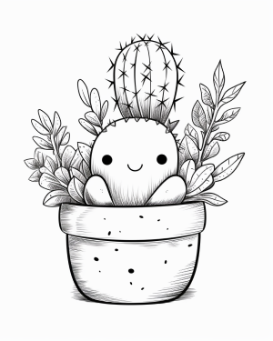 Cactus Printable Coloring Pages - Free Printable Coloring Pages