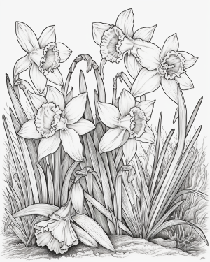Daffodil Printable Coloring Pages