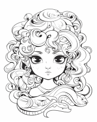 Greek Mythology Coloring Pages - Medusa