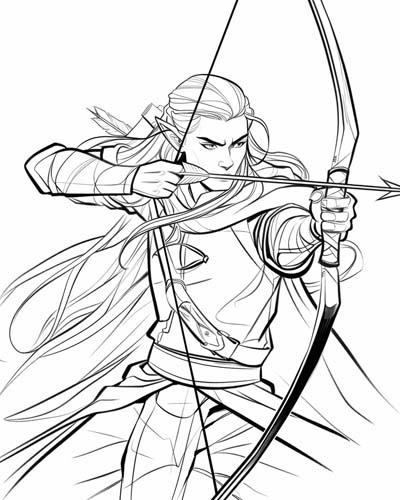 Archers from Myth and Legend Coloring Pages